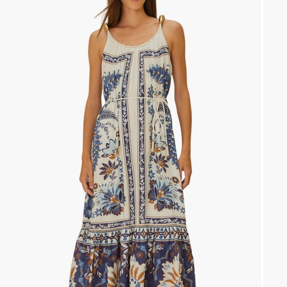 FARM Rio | Dresses | Farm Rio Ana Tapestry Linen Blend Sundress Color ...